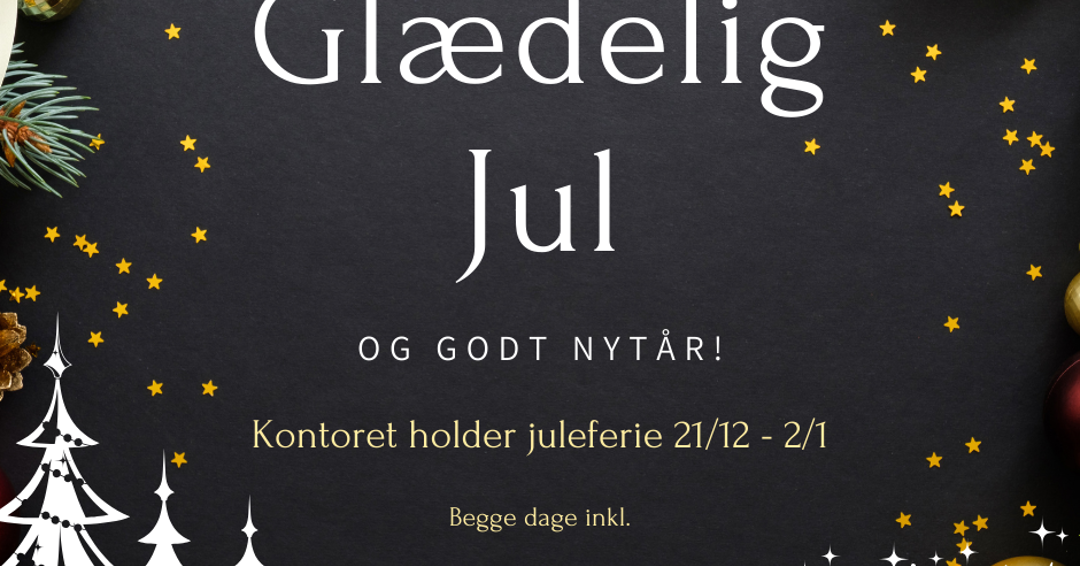 Kontoret holder julelukket.